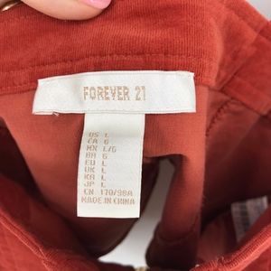 Forever 21 | Tops | Rust Colored Corduroy Zipfront Crop Top Nwot | Poshmark